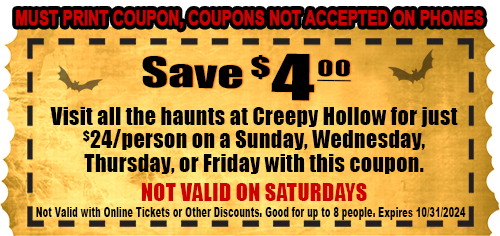 Creepy Hollow Scream Park coupons